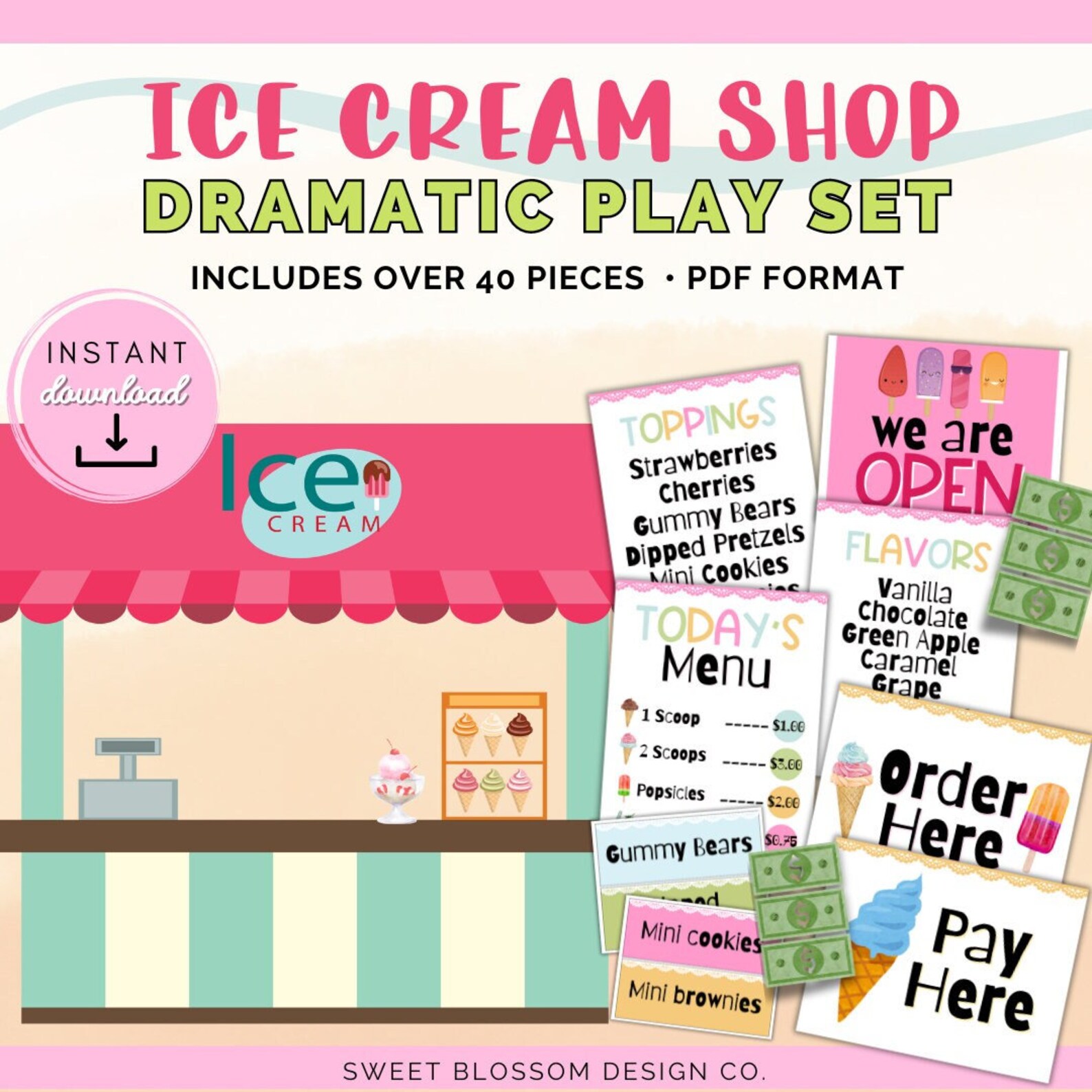 Ice Cream Shop Dramatic Play, Dramatic Play Daycare Printables ...