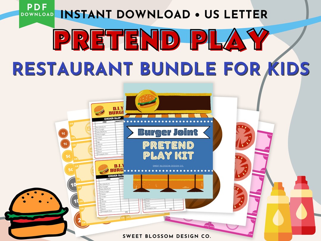 Pretend Play Restaurant Printable, Dramatic Play Restaurant, Restaurant ...