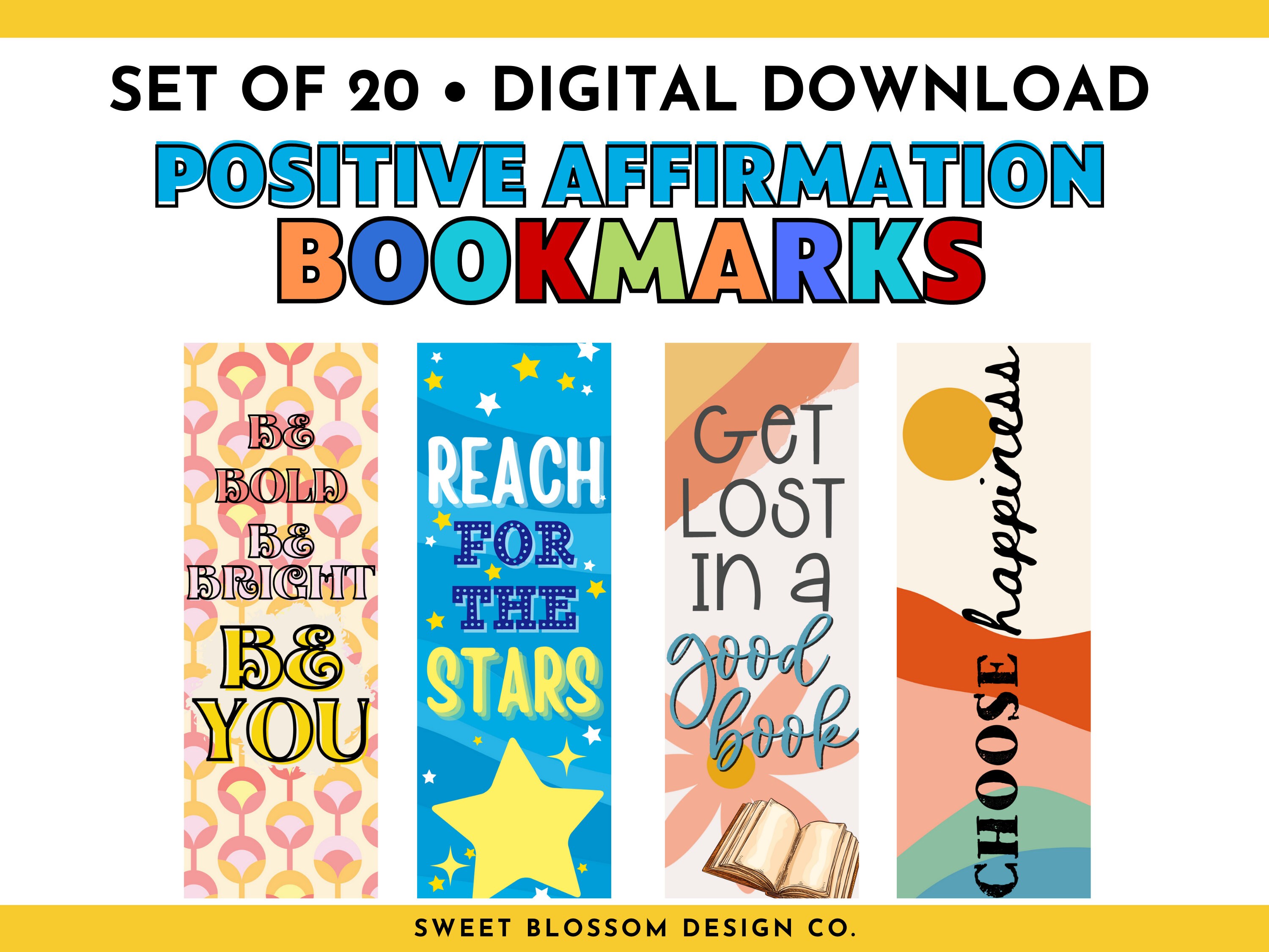 Printable Bookmarks Affirmation, Bookmarks for Kids, Printable Bookmark ...