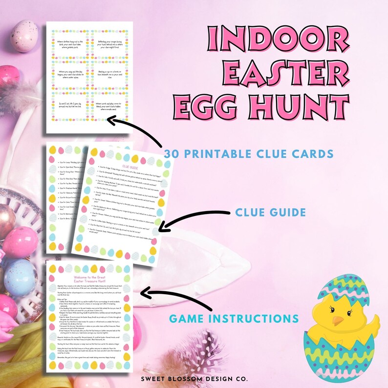 Indoor Easter Egg Hunt, Easter Scavenger Hunt, Easter Activity, Easter ...
