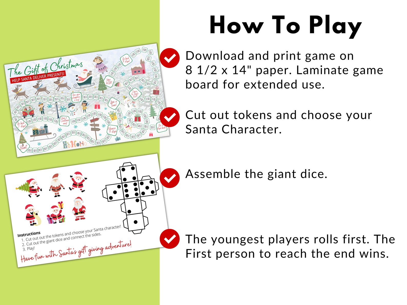 Gift of Christmas Printable Game, Christmas Board Game, Printable Games ...