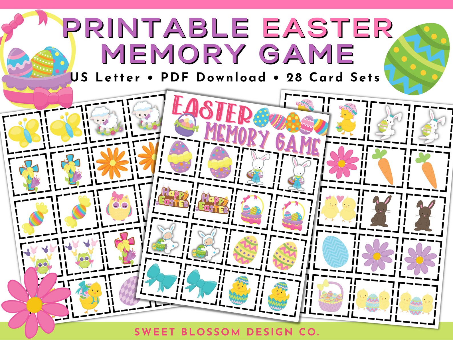 Easter Memory Game, Printable Easter Matching Game, Kids Memory Game ...