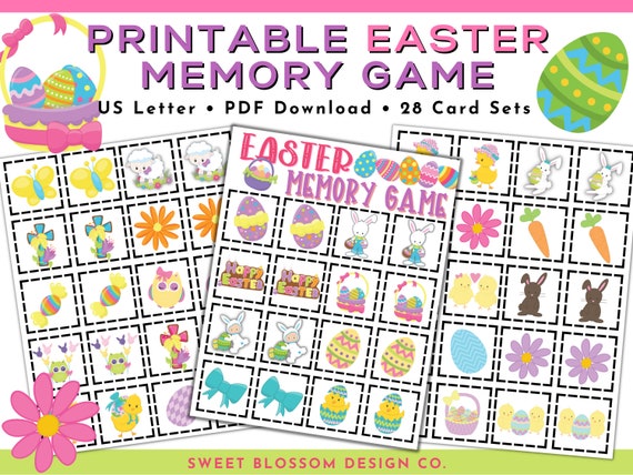 Easter Memory Game Printable Easter Matching Game Spring - Etsy