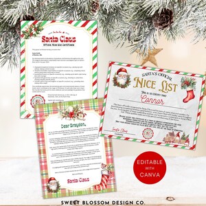 Editable Christmas Letters From Santa Claus Bundle, Nice List ...