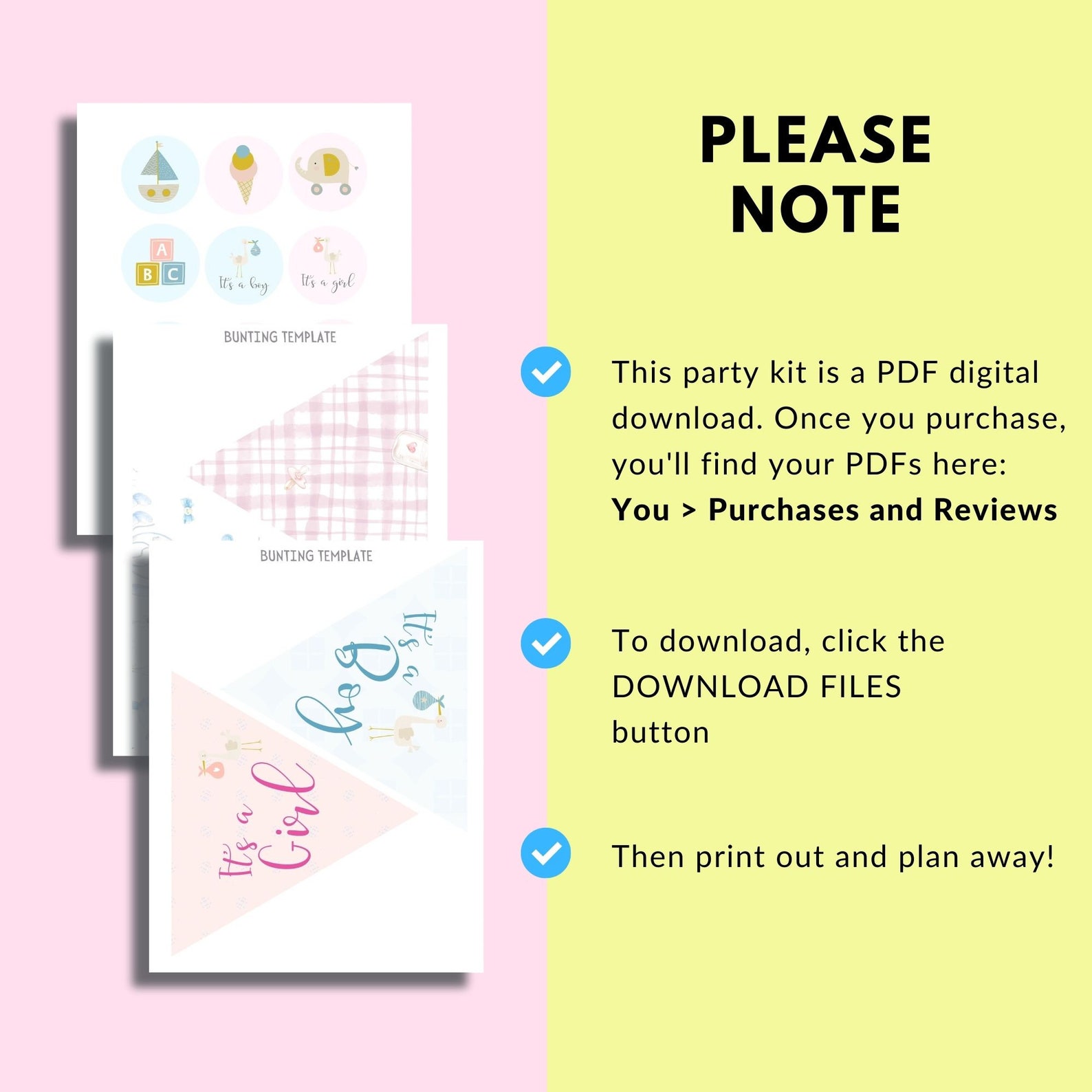 Gender Reveal Party Pack Gender Reveal Invitation Gender - Etsy
