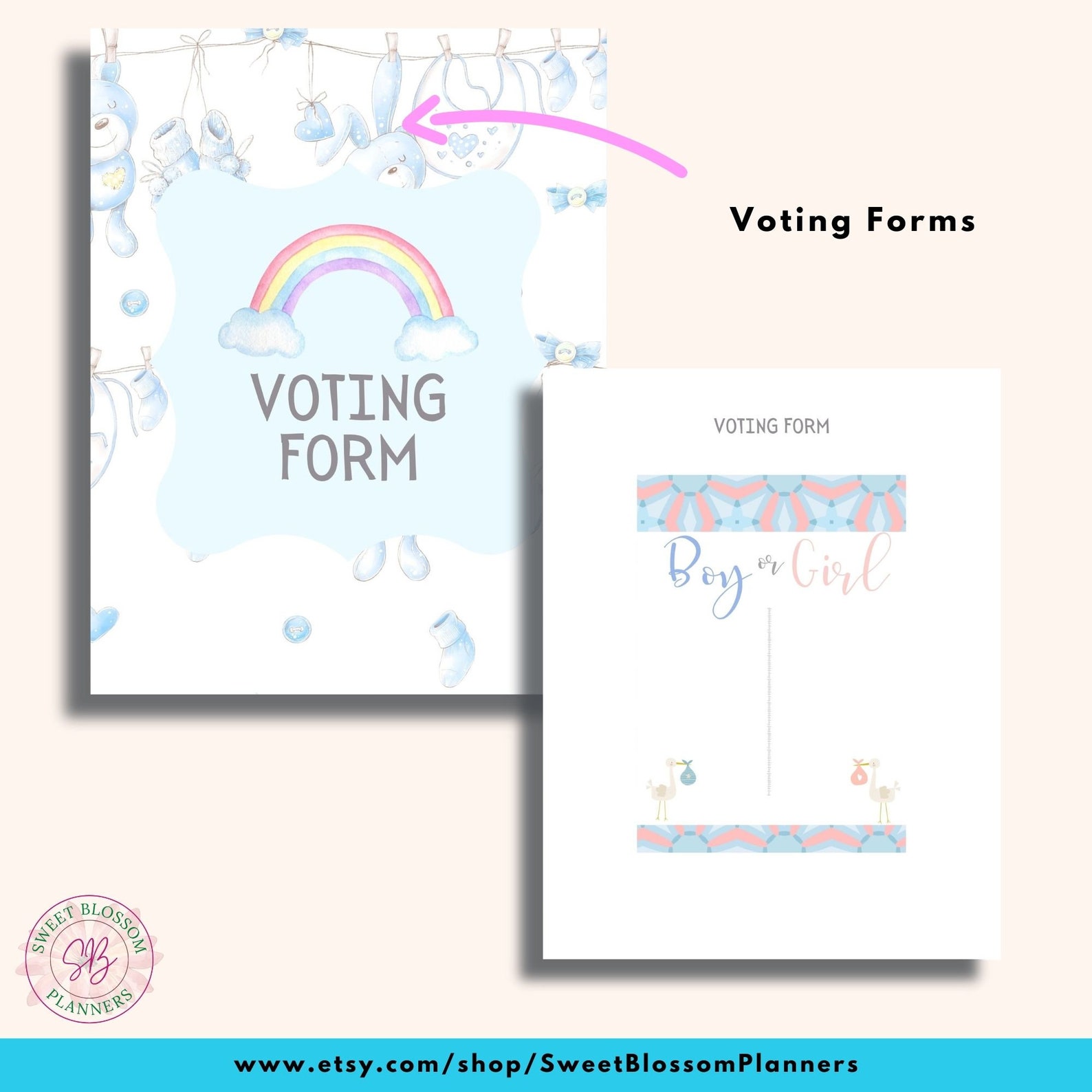 Gender Reveal Party Pack Gender Reveal Invitation Gender - Etsy