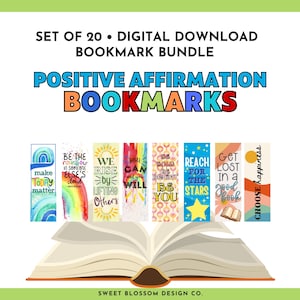 Printable Bookmarks Affirmation, Bookmarks for Kids, Printable Bookmark ...