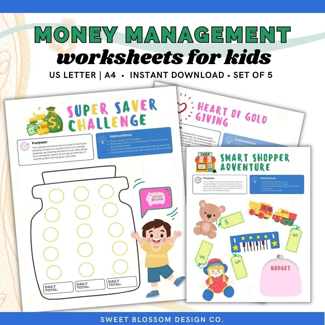 Money Worksheets for Kids, Kids Money Management Worksheets, Kids Money ...