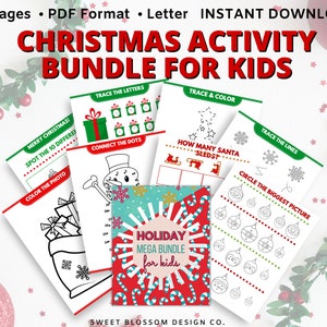 Holiday Activity Bundle for Kids, Kids' Holiday Printables, Game for ...