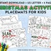 Christmas Activity Placemats, Kids Coloring Placemats Pack of 5 ...