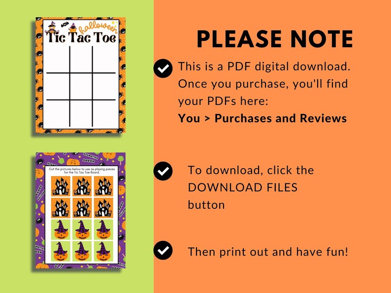 Printable Halloween Tic Tac Toe Game, Fall Printable Games for Kids ...