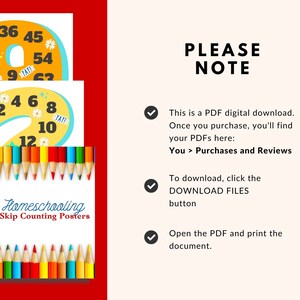 Printable Skip Counting Cards, Homeschool Math Activity, Math Flash ...