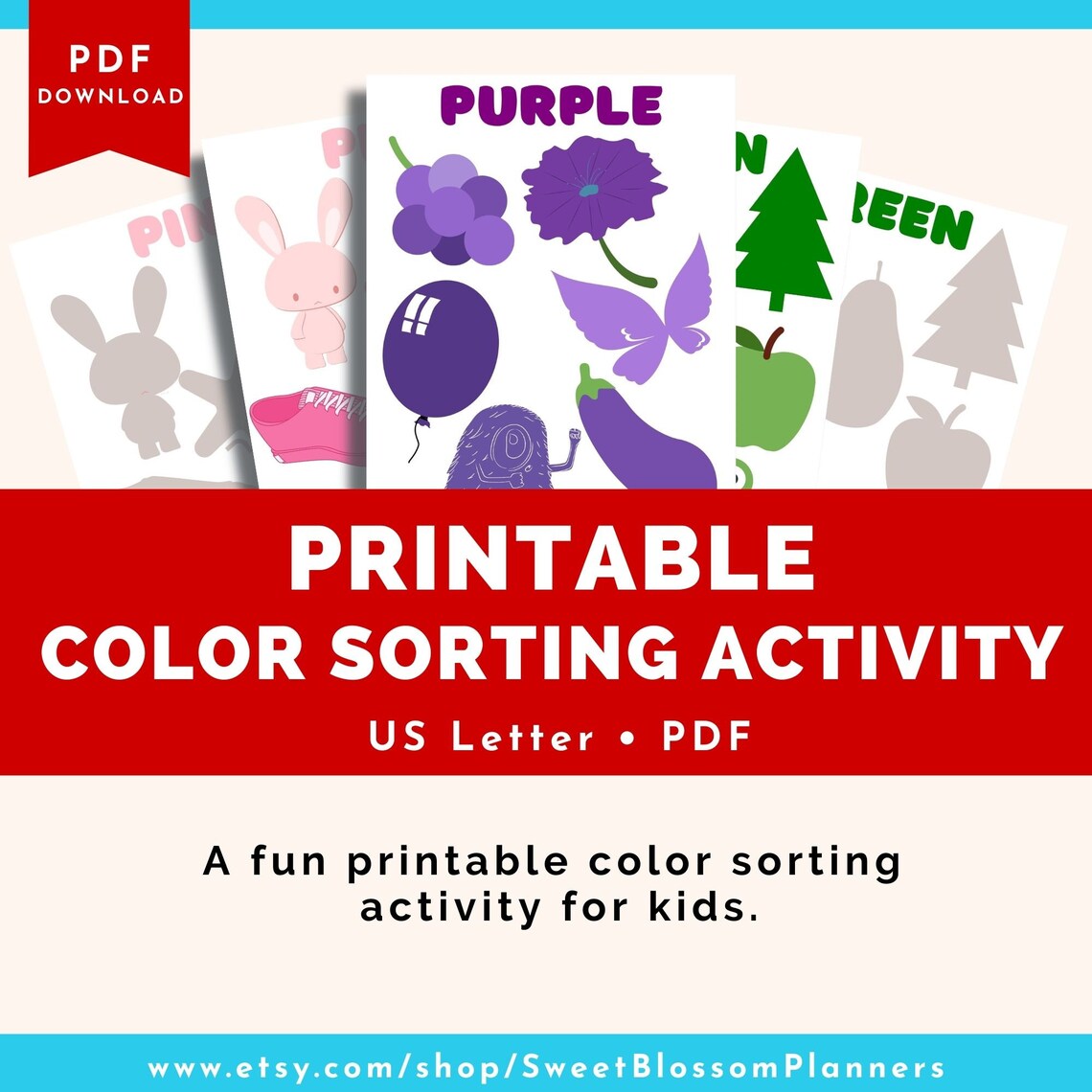 Color Sorting Activity. Color Matching Printable Color Matching ...