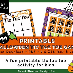 Printable Halloween Tic Tac Toe Game, Fall Printable Games for Kids ...
