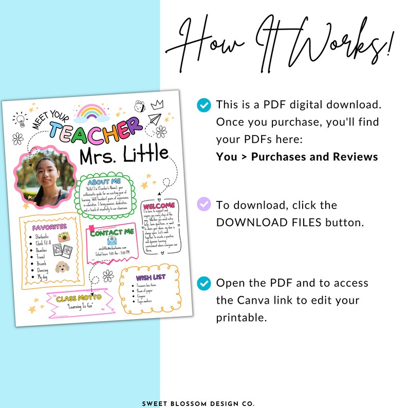 Editable Meet the Teacher Pastel Template, Rainbow Meet Your Teacher ...