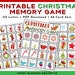 Christmas Memory Game, Printable Christmas Matching Game, Kids Memory ...