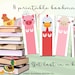 Farm Animal Bookmarks, Bookmarks for Kids, Printable Bookmarks, Barn ...