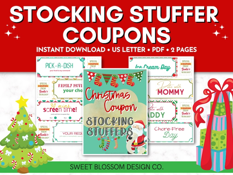 Stocking Stuffer Coupons for Kids, Christmas Coupons for Kids, Kids ...