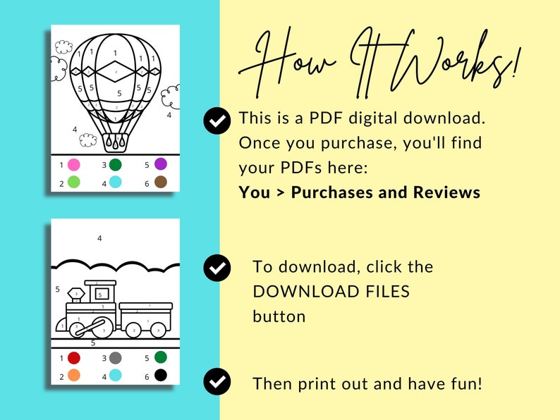 Transportation Color by Number, Coloring Activity, Coloring Pages for ...