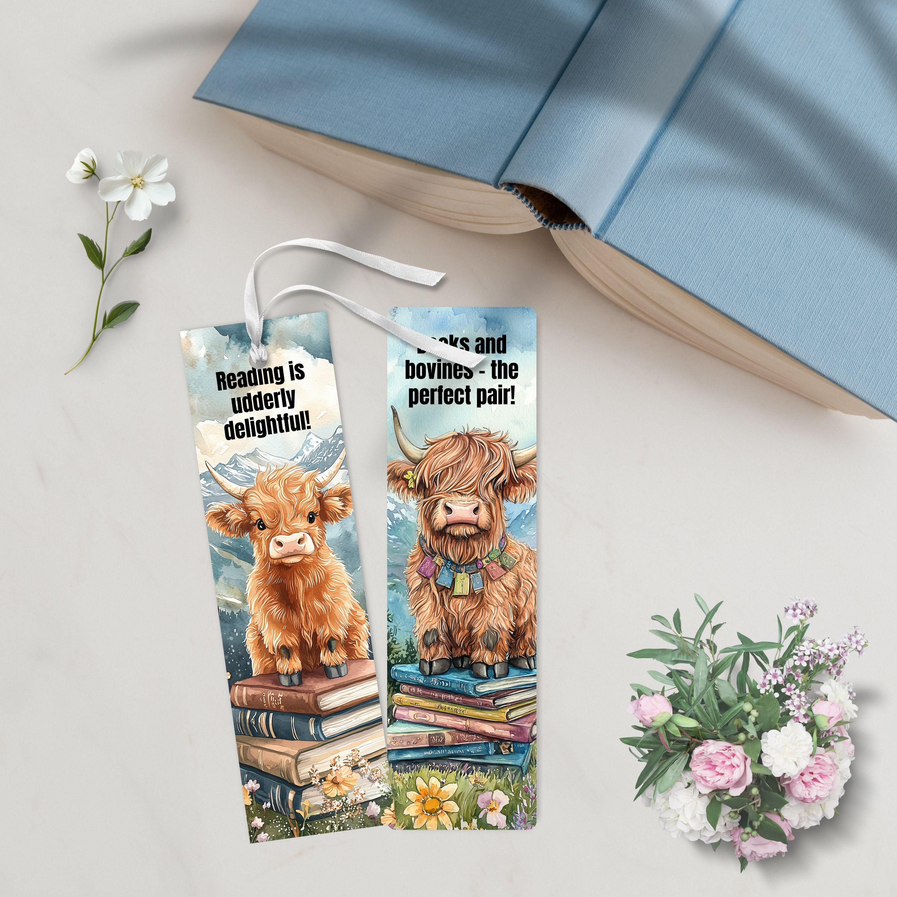Highland Cow Printable Bookmark, Animal Farm Bookmarks, Bookmarks for ...