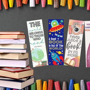 Printable Inspiration Bookmarks, Motivational Bookmarks for Kids, Make ...