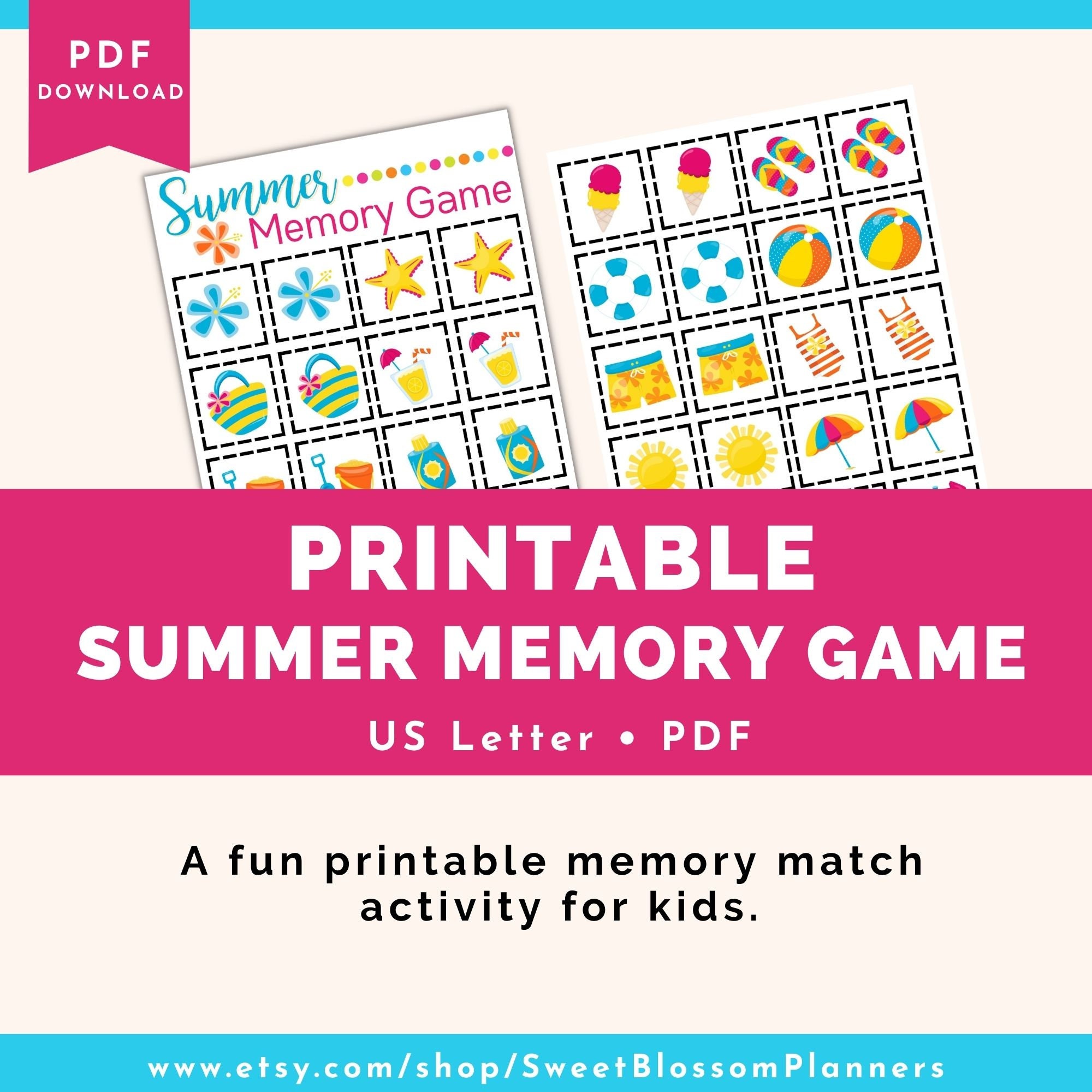 Print Matching Game For Preschoolers