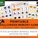 Halloween Memory Game, Printable Halloween Matching Game, Fall Game for ...