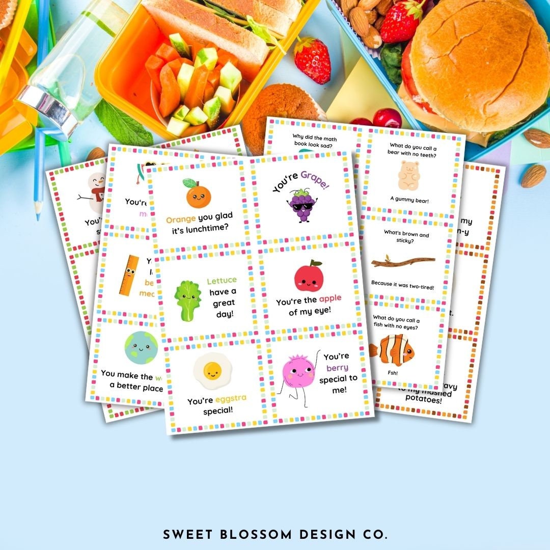 Lunch Box Notes Bundle, Lunch Box Cards, Joke Lunch Box Notes ...