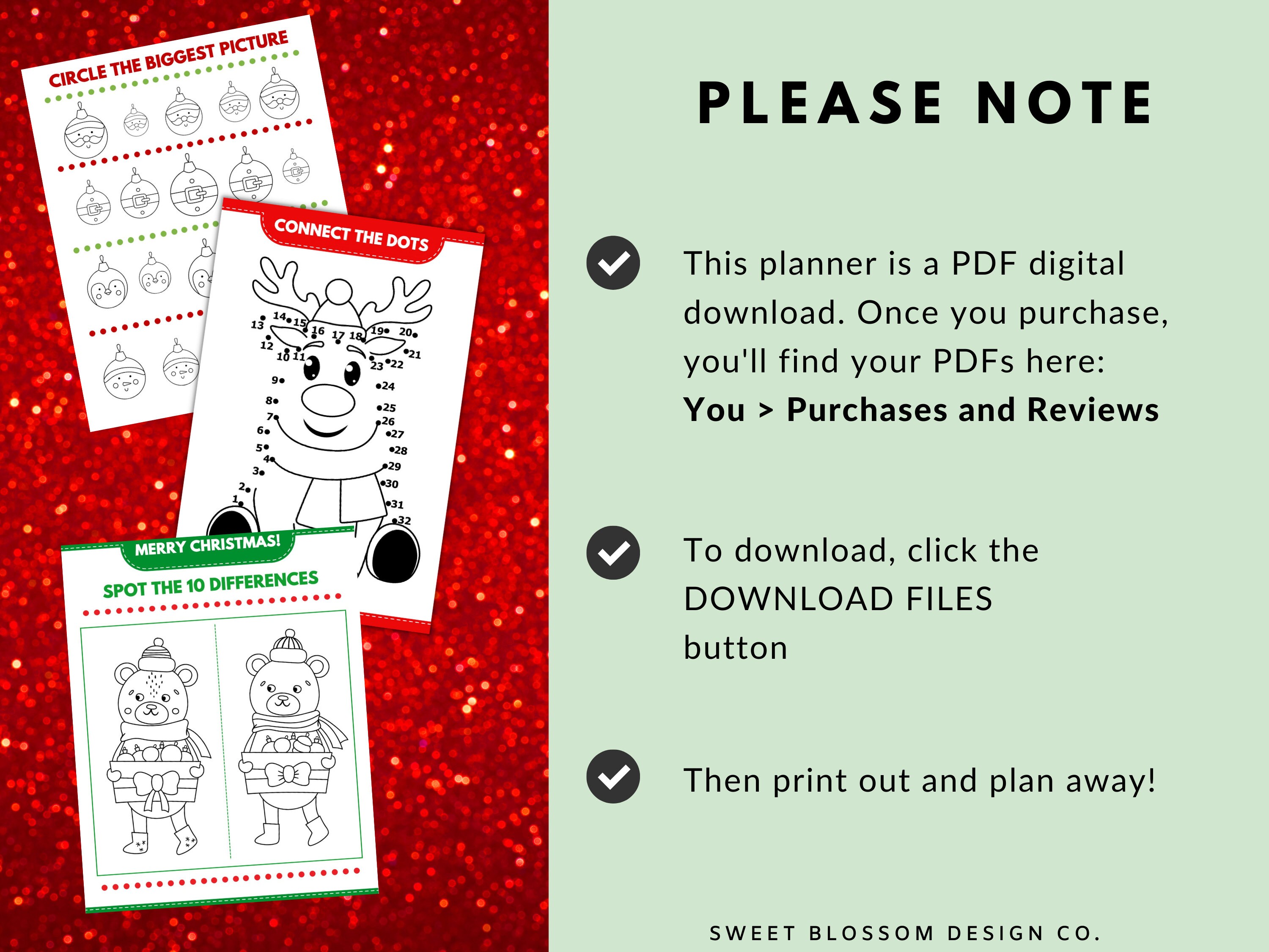 Holiday Activity Bundle for Kids, Kids' Holiday Printables, Game for ...