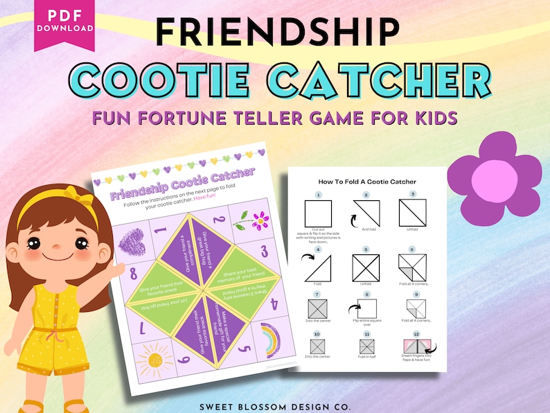 Printable Friendship Cootie Catcher, Printable Joke Teller for Kids ...