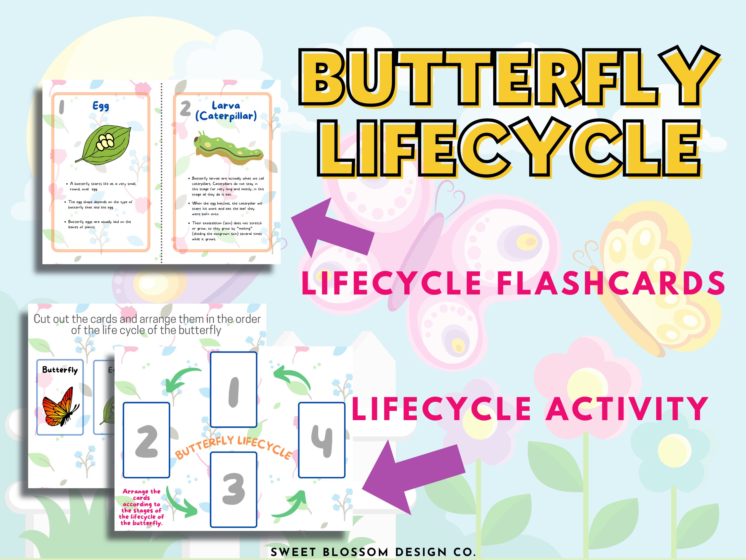 Butterfly Life Cycle Activity Pack, Preschool Printable, Nature Study ...