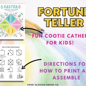 Easter Cootie Catcher Printable, Easter Joke Teller for Kids, Easter ...