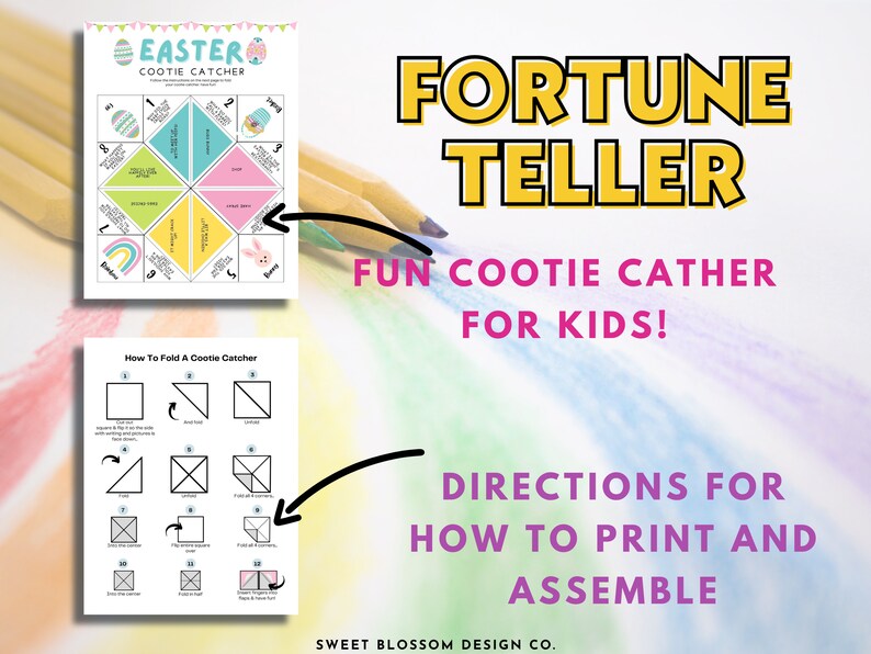 Easter Cootie Catcher Printable, Easter Joke Teller for Kids, Easter ...