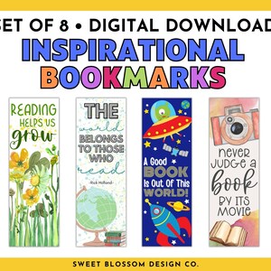 Printable Inspiration Bookmarks, Motivational Bookmarks for Kids, Make ...