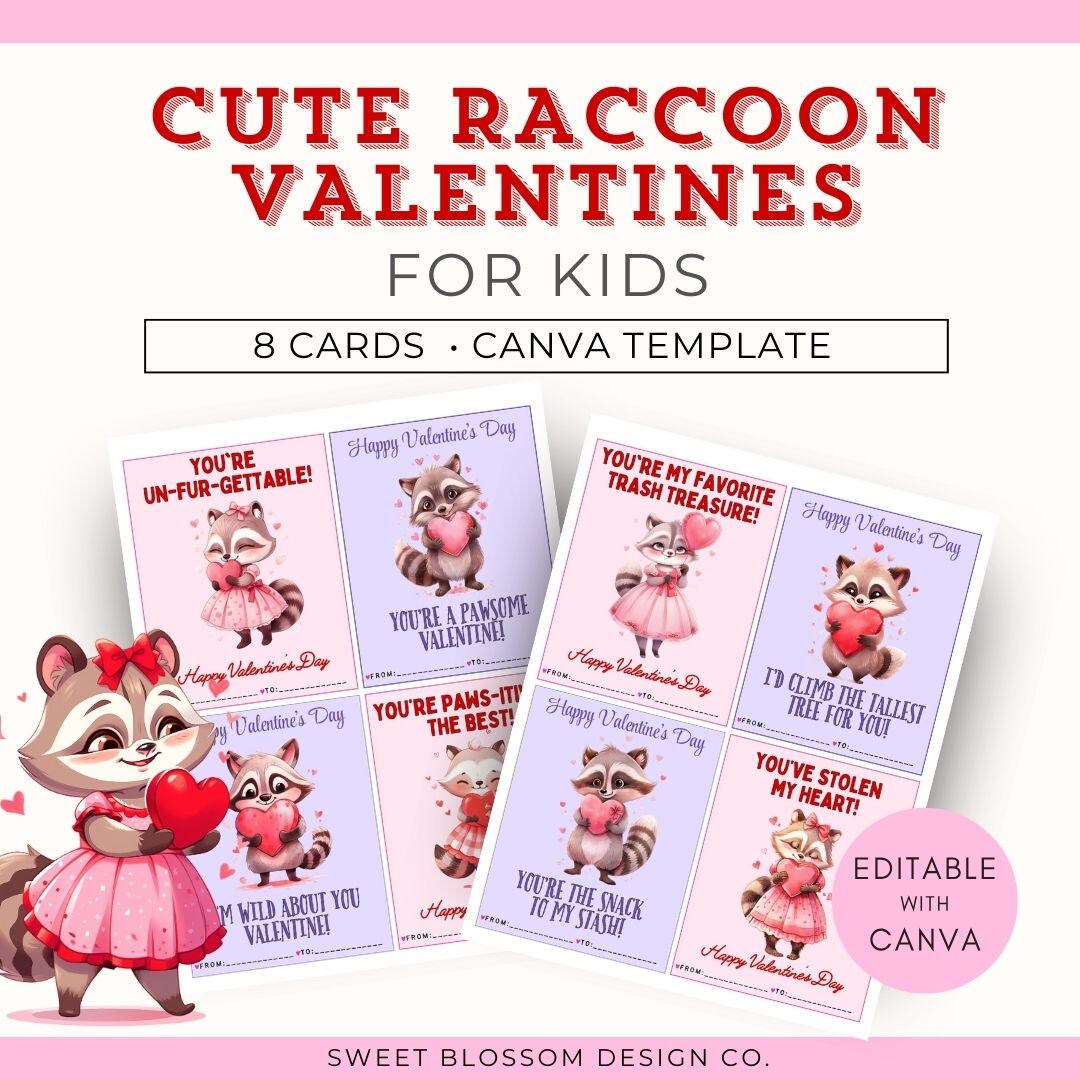 Funny Raccoon Valentines Day Card, Raccoon Greeting Cards, Funny ...