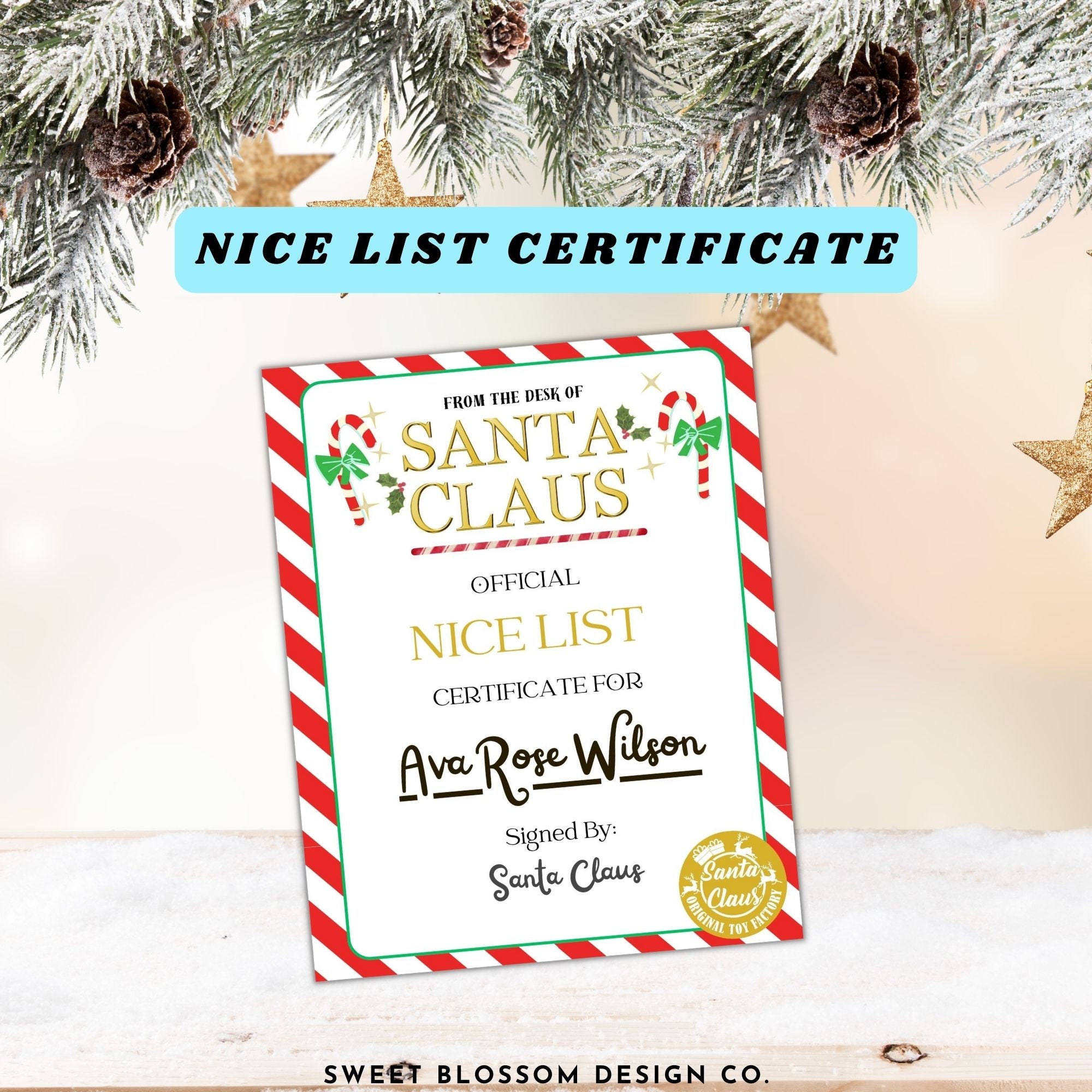Editable Christmas Letter From Santa Claus Bundle, Nice List ...