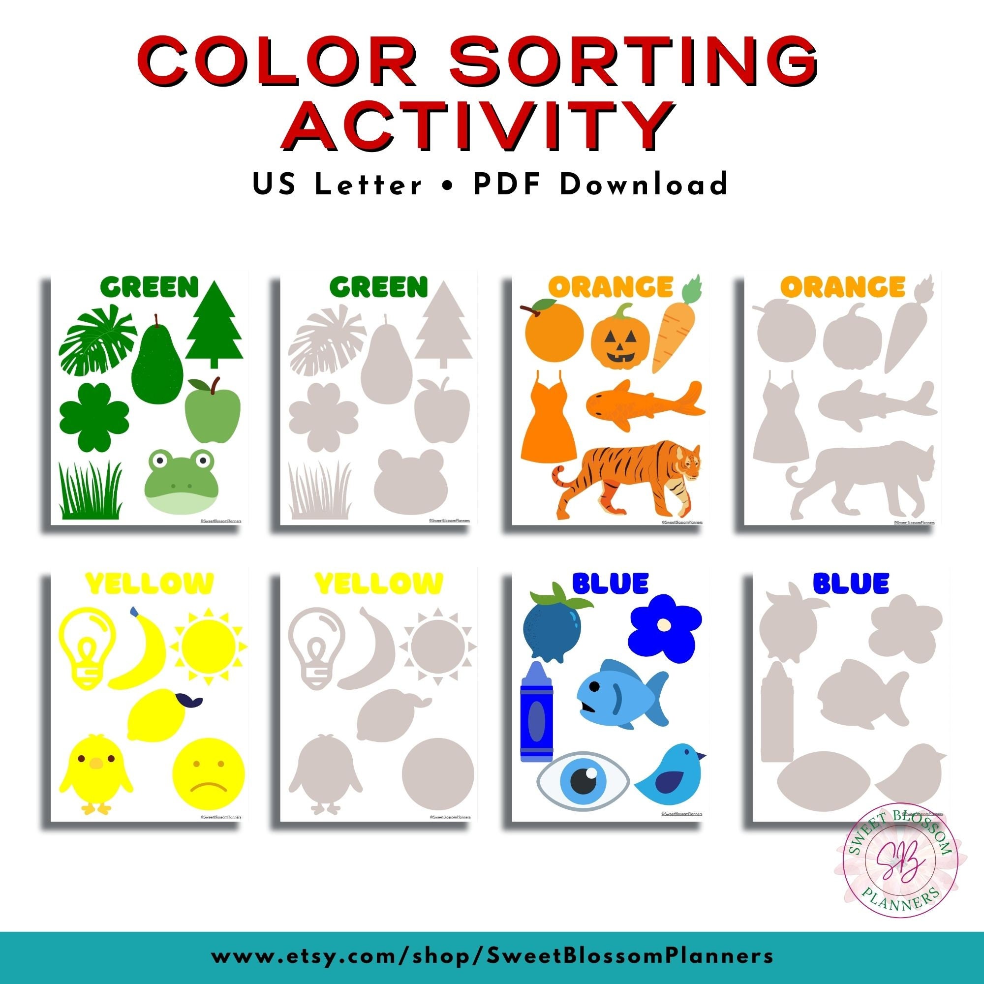 Color Sorting Activity. Color Matching Printable Color Matching ...