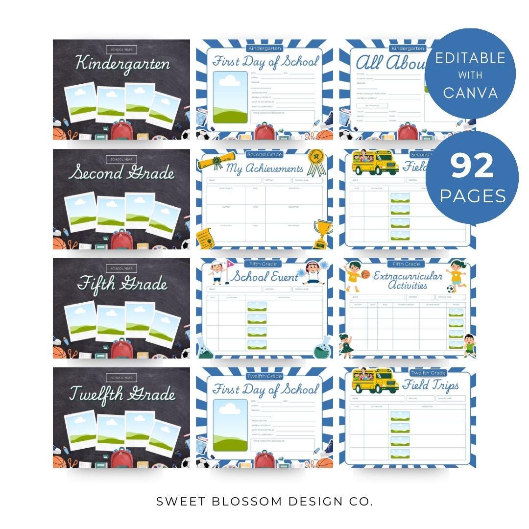 School Memory Box Printable Kit, School Memory Box Editable,get to Know ...
