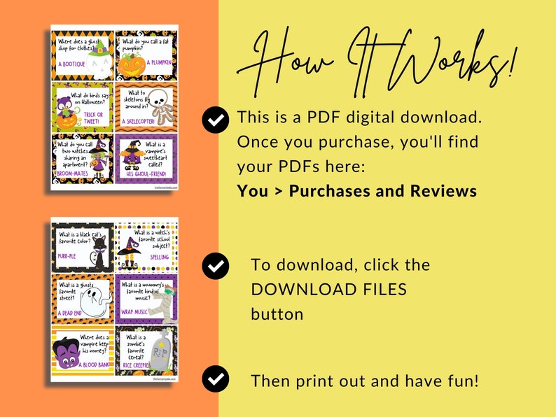 Halloween Lunchbox Jokes Kid Lunch Notes Joke Lunch Box - Etsy