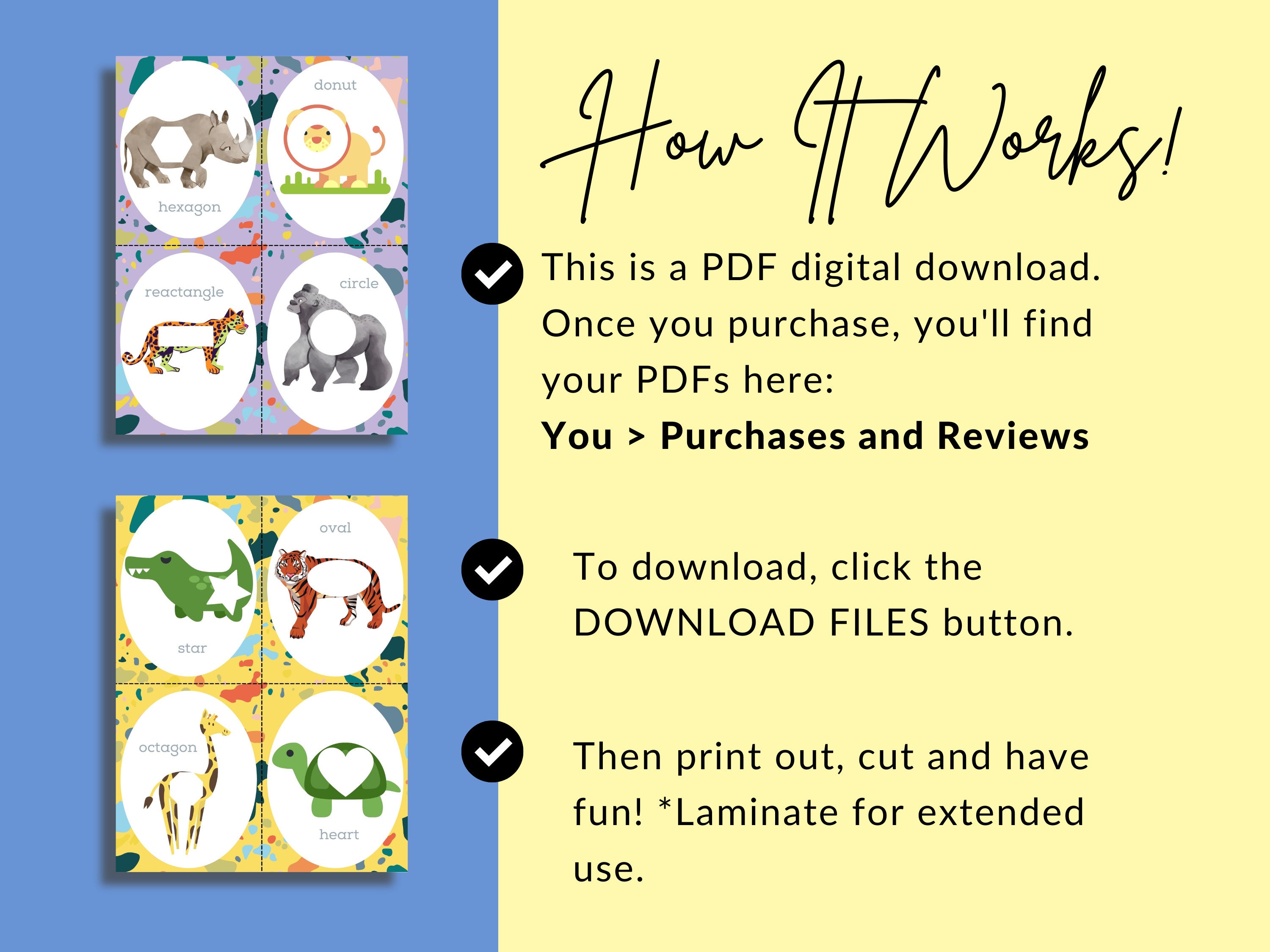 Safari Shape Matching Game, Shapes Activity for Kids, Preschool Game ...