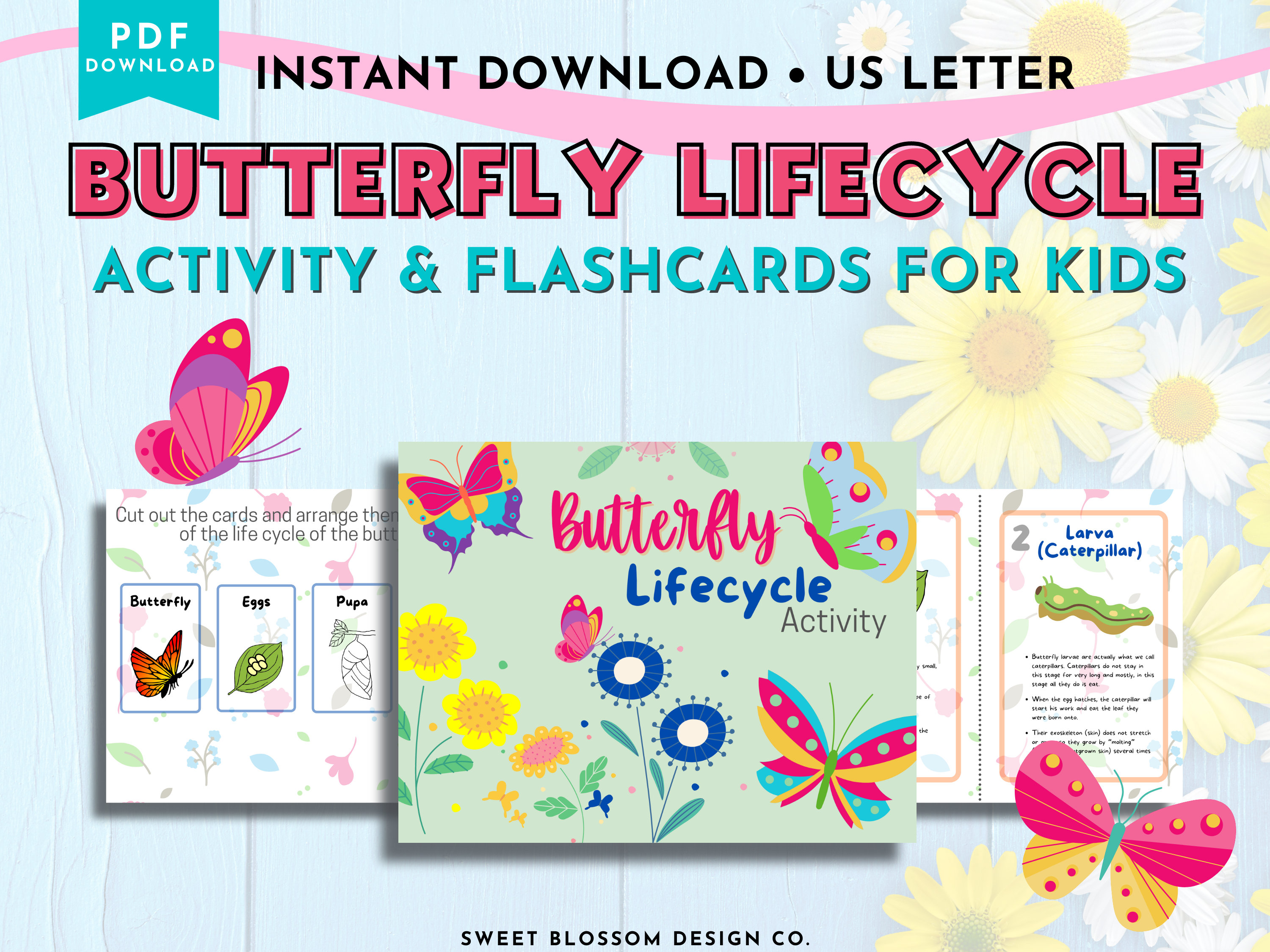 Butterfly Life Cycle Activity Pack, Preschool Printable, Nature Study ...