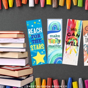 Printable Bookmarks for Kids, Motivational Bookmarks for Kids, Make ...