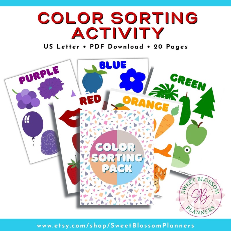 Color Sorting Activity. Color Matching Printable Color Matching ...