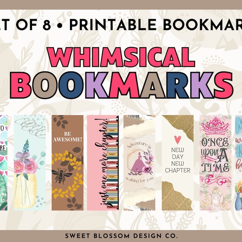 Printable Bookmarks - Etsy