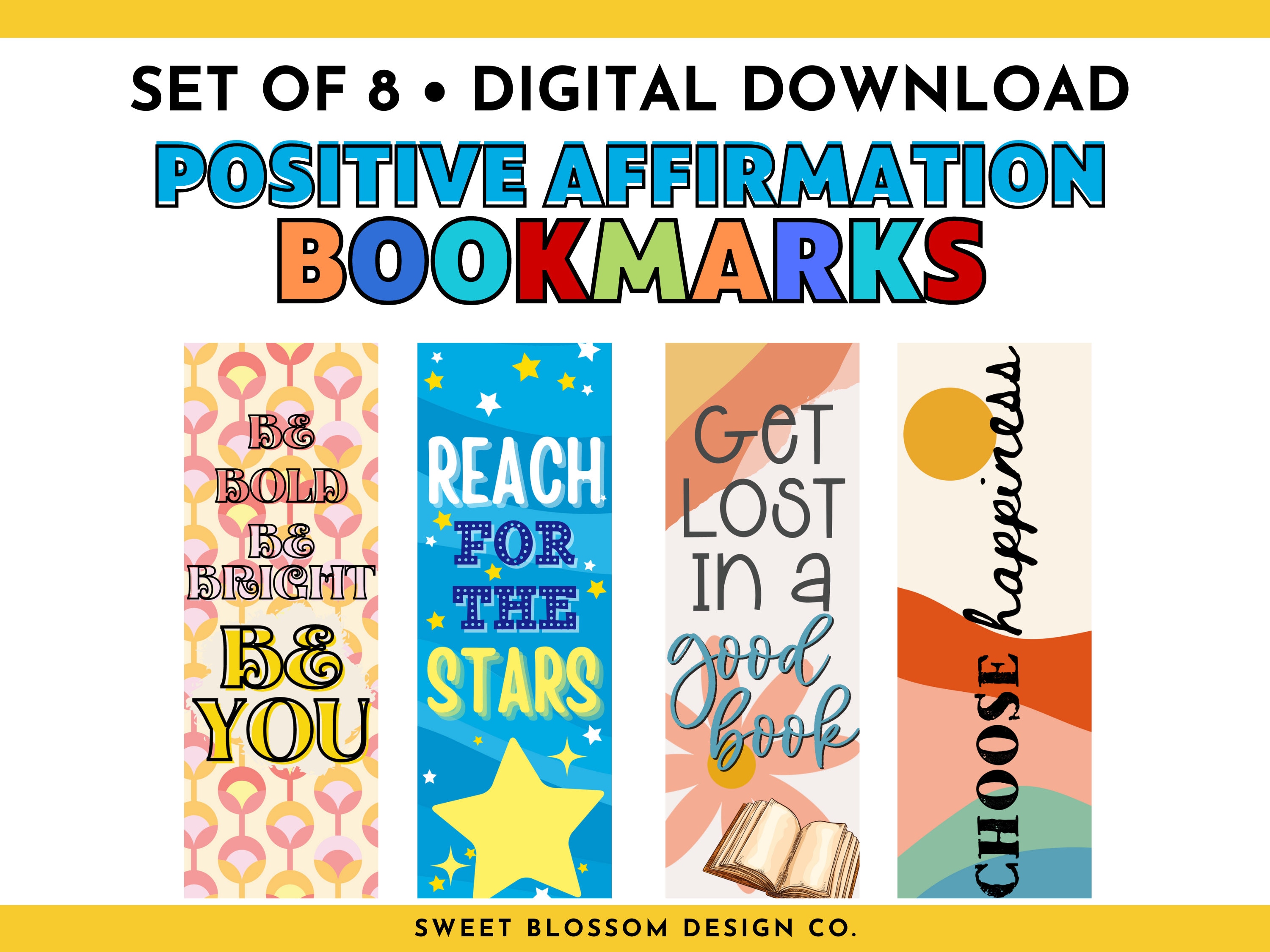 Printable Bookmarks for Kids, Motivational Bookmarks for Kids, Make ...