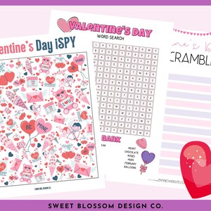 Valentines Day Activity Pack, Kids Printable, Printable Valentine's Day ...