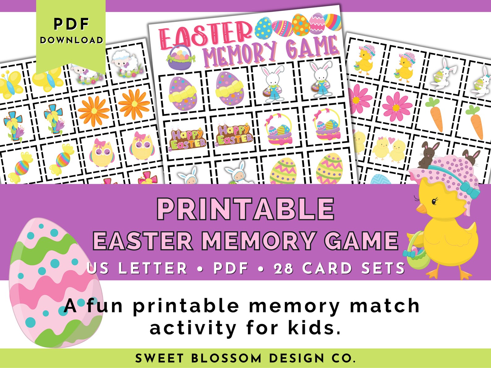 Easter Memory Game, Printable Easter Matching Game, Kids Memory Game ...