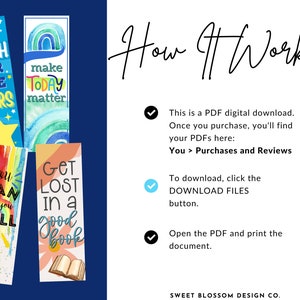 Printable Bookmarks for Kids, Motivational Bookmarks for Kids, Make ...