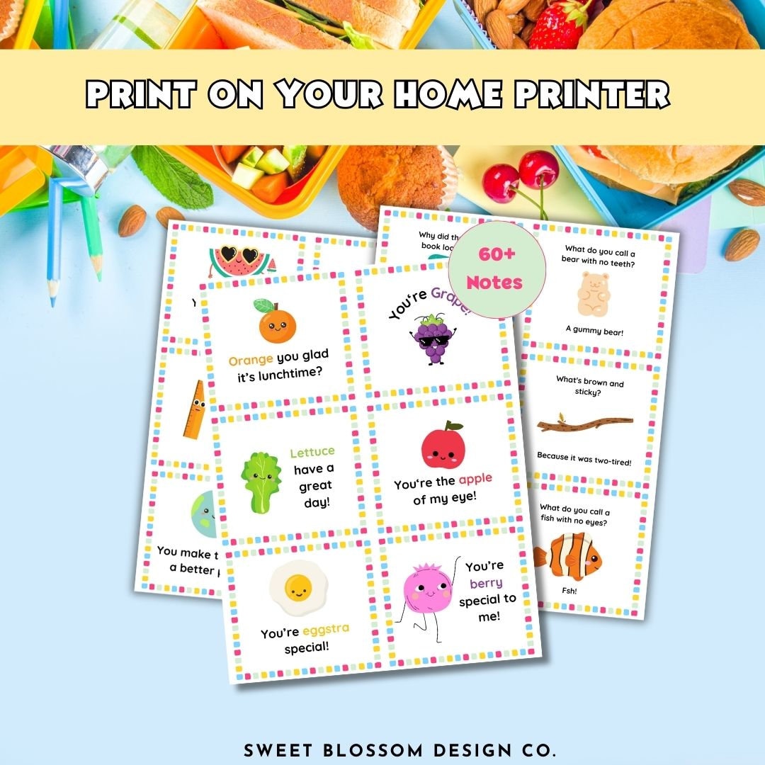 Lunch Box Notes Bundle, Lunch Box Cards, Joke Lunch Box Notes ...
