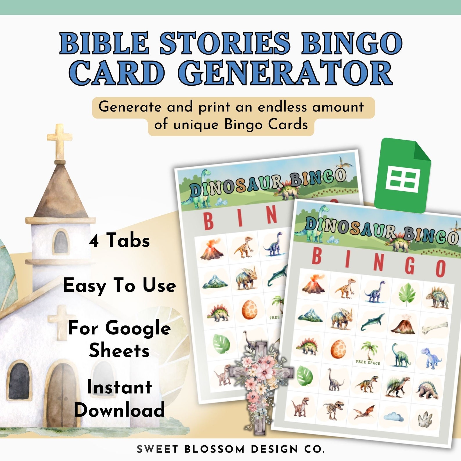 Bible Stories Bingo Card Generator for Google Sheets, Bible Bingo Cards ...